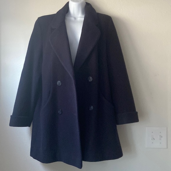Vintage | Jackets & Coats | Vtg Herman Kay Navy Paisley Lining Wool ...